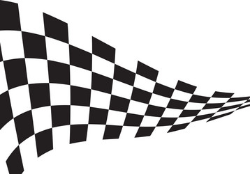 Racing flags crossed symbol in black and white Vector Image