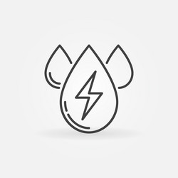 Clear water line outline icon Royalty Free Vector Image