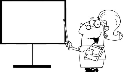 Cartoon pencil classroom teacher Royalty Free Vector Image