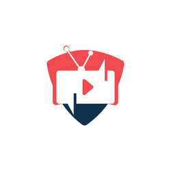 Tv or television channel logo design template Vector Image