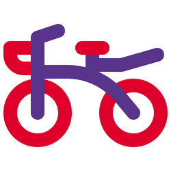Kids bicycle with rack and basket Royalty Free Vector Image