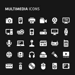 Audio Visual Icon Set Vector Images (over 390)