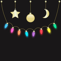 Party christmas light bulbs Royalty Free Vector Image