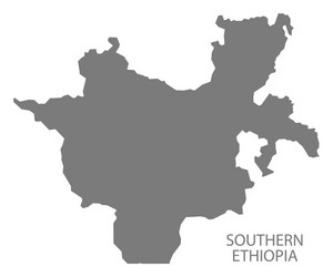 Tigray ethiopia map grey Royalty Free Vector Image