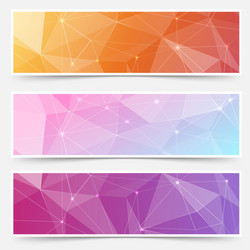Modern crystal structure banners web Royalty Free Vector