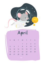 April calendar flat Royalty Free Vector Image - VectorStock