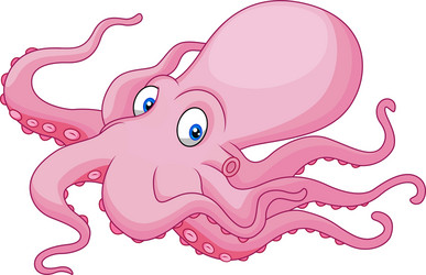 Pink octopus Royalty Free Vector Image - VectorStock