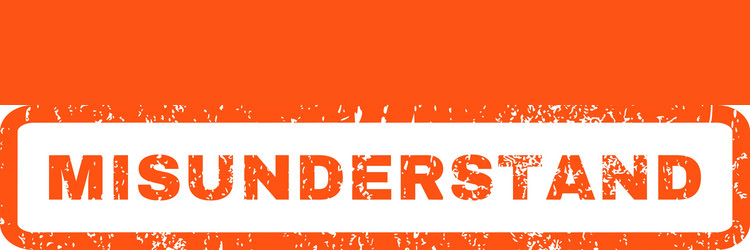 Misunderstand rubber stamp Royalty Free Vector Image