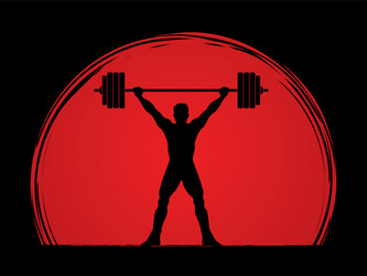 Weight lifting shape graphic Royalty Free Vector Image