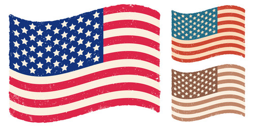 Vintage american flag Royalty Free Vector Image