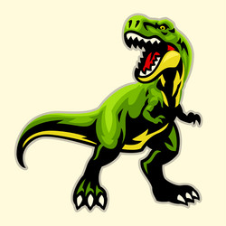 Raptors t rex mascot logo Royalty Free Vector Image