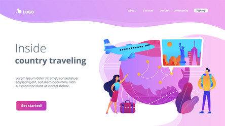 Inside country traveling isolated concept Vector Image