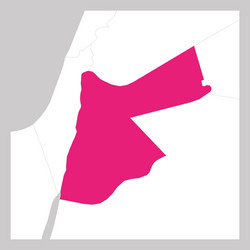 Jordan political map of administrative divisions Vector Image