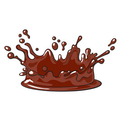Realistic chocolate splash liquid whirl Royalty Free Vector