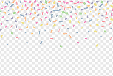 Colorful confetti on transparent background Vector Image