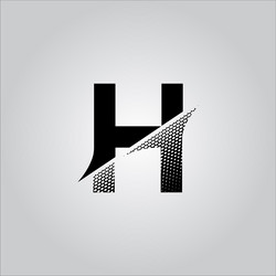 H letter logo with white background Royalty Free Vector