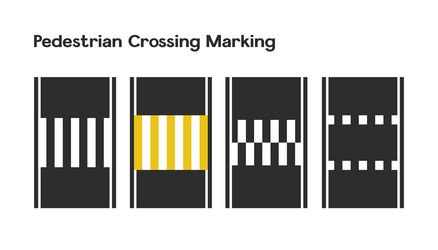 Horizontal road markings set Royalty Free Vector Image