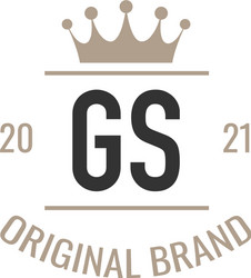 Initial letter ms king logo design template Vector Image