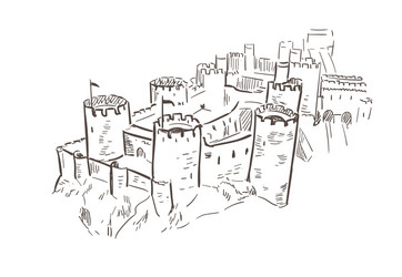 Castle Line Drawing Vector Images (over 1,800)