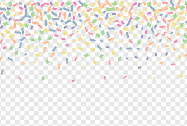 Colorful confetti on transparent background Vector Image