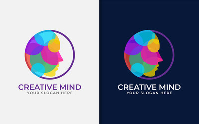 Digital mind logo design abstract tech futuristic Vector Image