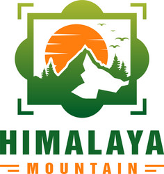Himalayan mountain logo Royalty Free Vector Image