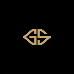 Luxurious letter gs initial logo design template Vector Image