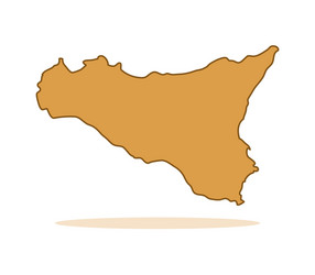 Map of sicily Royalty Free Vector Image - VectorStock
