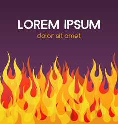 Cartoon fire flames set isolated on white Vector Image