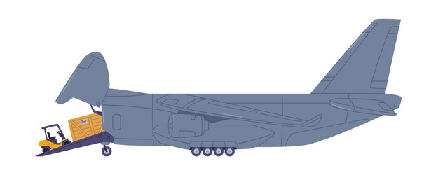 Cargo aircraft as freight delivery logistics Vector Image