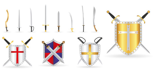 Realistic warrior sword Royalty Free Vector Image