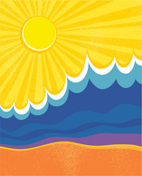 Ocean Wave Poster Royalty Free Vector Image - VectorStock