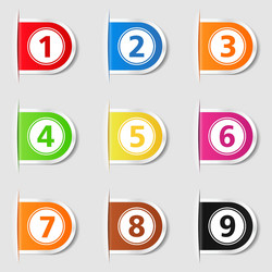 Ribbons with numbers Royalty Free Vector Image
