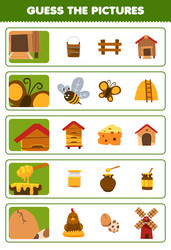 Education game for children guess the correct Vector Image