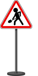 Man at work sign with stand isolated Royalty Free Vector