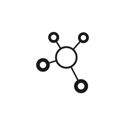 Co2 molecule line icon Royalty Free Vector Image