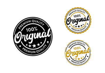 Original product badge logo with circle grunge Vector Image