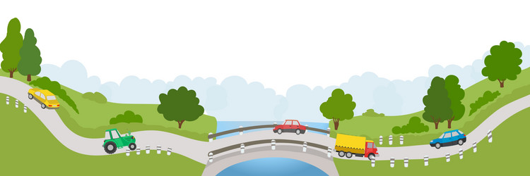 A narrow road Royalty Free Vector Image - VectorStock