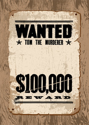 Wanted sign template Royalty Free Vector Image