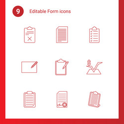 49 form icons Royalty Free Vector Image - VectorStock