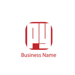 Initial letter py logo template design Royalty Free Vector