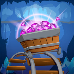 Mining game interface Royalty Free Vector Image