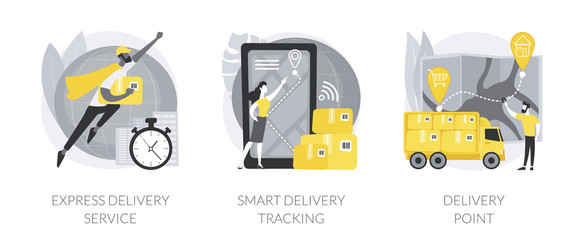 Smart delivery tracking abstract concept Vector Image