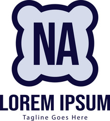 Initial na logo template with modern frame Vector Image