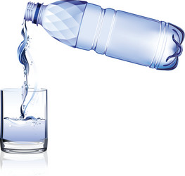 Glass bottle of water Royalty Free Vector Image