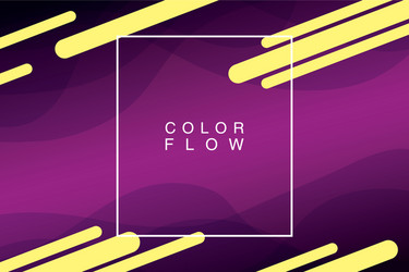 Vivid color flow with square frame background Vector Image