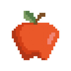 Apple pixel art Royalty Free Vector Image - VectorStock