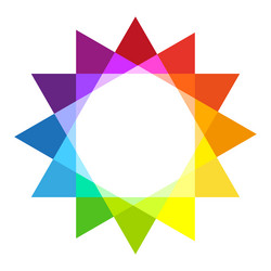 Color wheel with the transition to white Vector Image