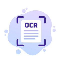 Ocr optical character recognition icon for apps Vector Image