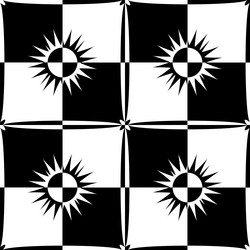 Checkered terracotta sun moon seamless pattern Vector Image